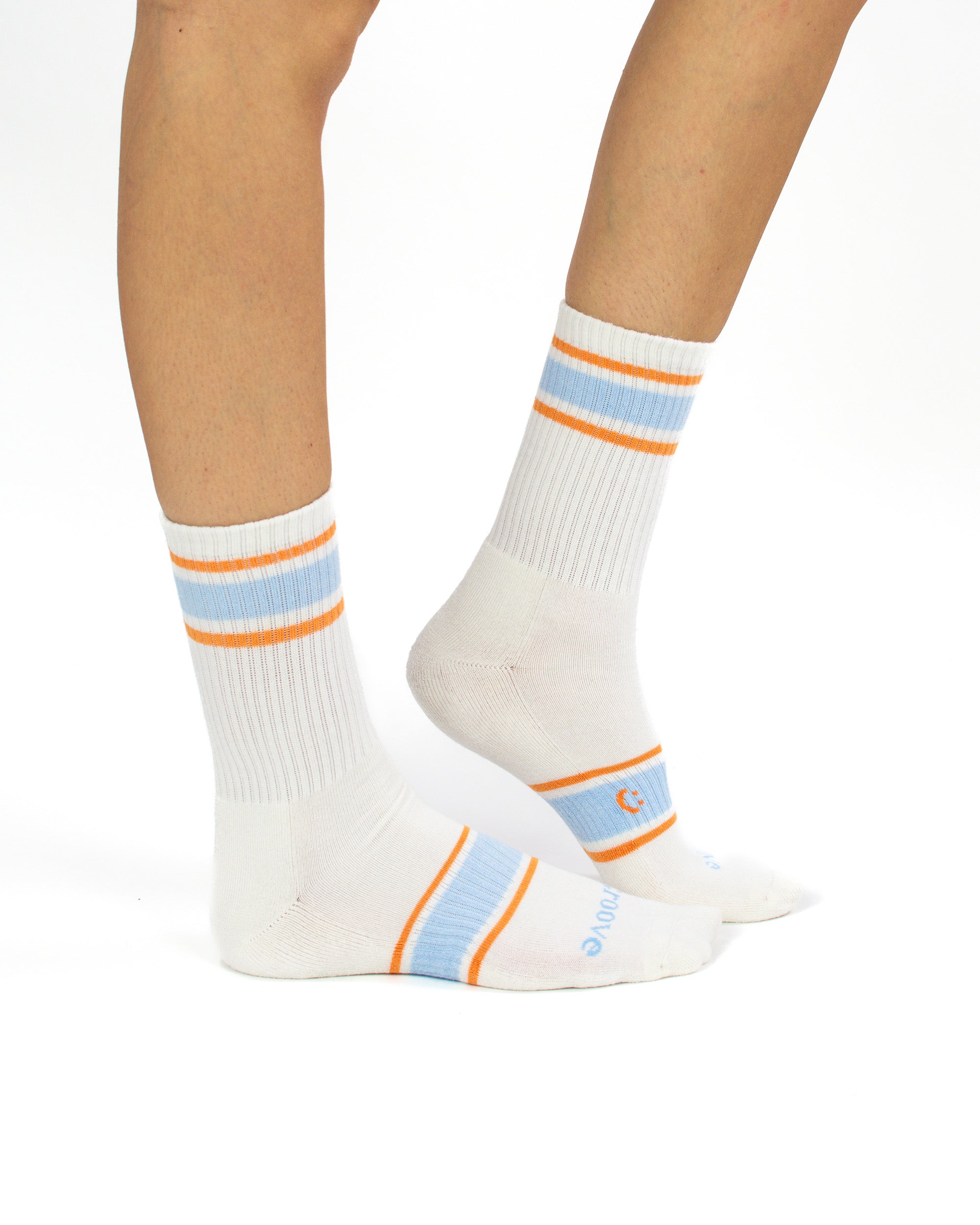 Active Crew Seamless Feel Sock 4 Pack (Adults) - Sunrise/Off White ...